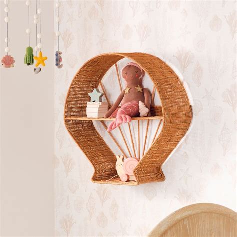 Rattan Shell Shelf West Elm