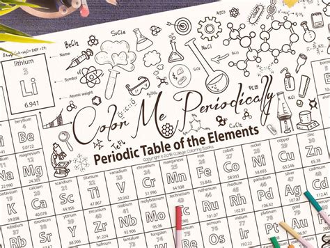 Periodic Table Elements Coloring Pages