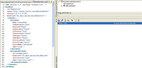 Spring And Oracle Adf Registering A Pojo Spring Jdbc Based Business