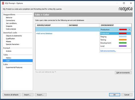 sql prompt to the rescue with tab coloring redgate