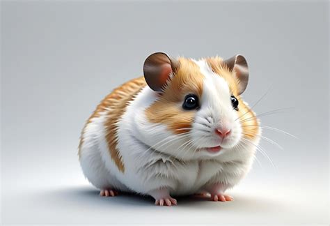Hamster Sobre Un Fondo Blanco Foto Premium