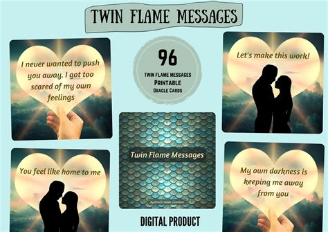 New 96 Twin Flame Messages Printable Digital Love Oracle Etsy