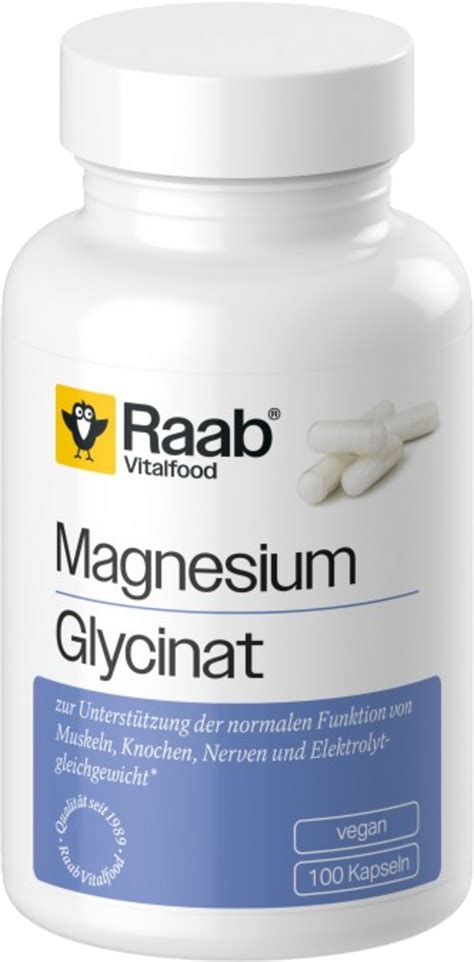 Magnesium Glycinat 100 Kapseln Raab Vitalfood Vitalabo