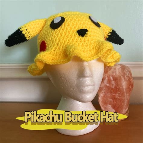 Bucket Hat With Pikachu Etsy