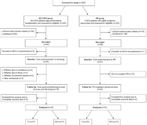 Consort Flowchart For Aecopd And Pr Groups Abbreviations Aecopd