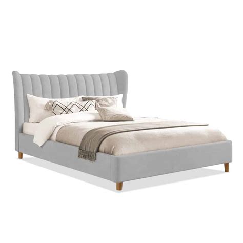 Bed Nora King Size In Velvet Grey Tuka Furniture Packages And Home Furniture