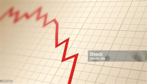 Stock Loss Decrease Chart Commodity Value Increase Chart Line Graph Concept Stock Illustration
