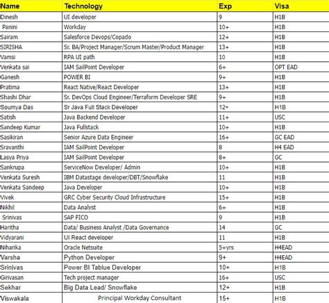 Workday Java Sdfc Python Salesforce Uifrontend Sailpoint