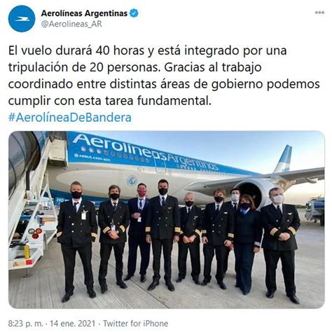El Avión De Aerolíneas Argentinas Con La Segunda Tanda De Vacunas Sputnik V Está En Camino A