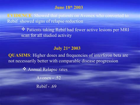 Disease Modifying Therapy In Multiple Sclerosis Interferons Ppt
