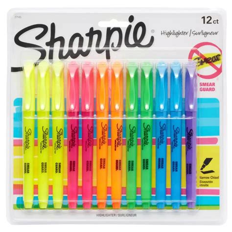 Sharpie Narrow Chisel Tip Pocket Highlighters Assorted Ink Shop