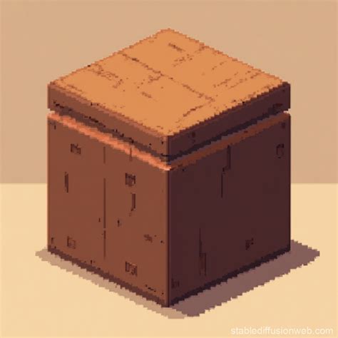 Pixel Art Wooden Box Stable Diffusion Online