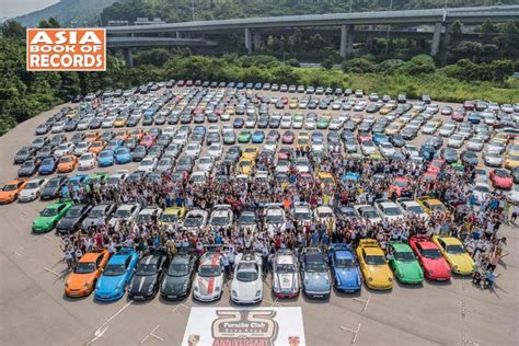 Largest Assembly Of Porsche Cars Asia Book Of Records