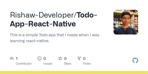 GitHub Rishaw Developer Todo App React Native This Is A Simple Todo App That I Made When I