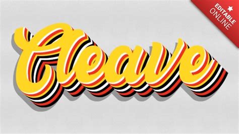 Cleave Graphic 3d Text Effect Generator