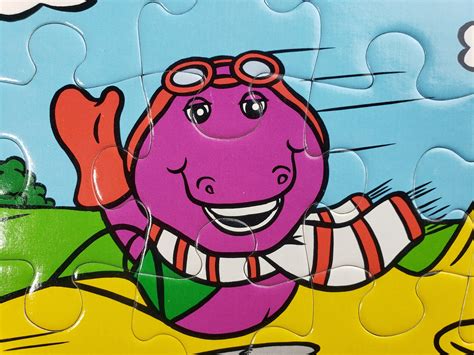 1993 Large Barney Frame Tray Puzzle Ages 3 To 5 Htf Etsy