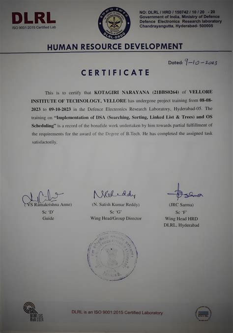 Successful 2 Month Journey At Dlrl Data Storer Chip Kotagiri Narayana Posted On The Topic