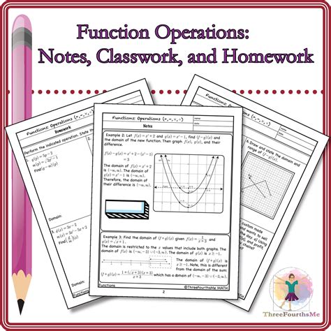 Function Operations Addition Subtraction Multiplication And