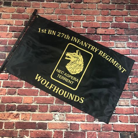 27th In Flags And Guidons Double Sided Wolfhounds 3x5 And 20x27