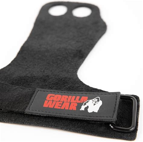Gorilla Wear 2 Hole Leren Lifting Grips Zwart M Bol