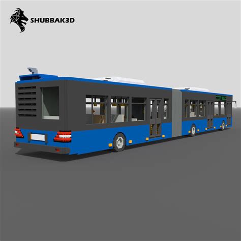 3d Model Voxel Articulated Bus Vr Ar Low Poly Cgtrader