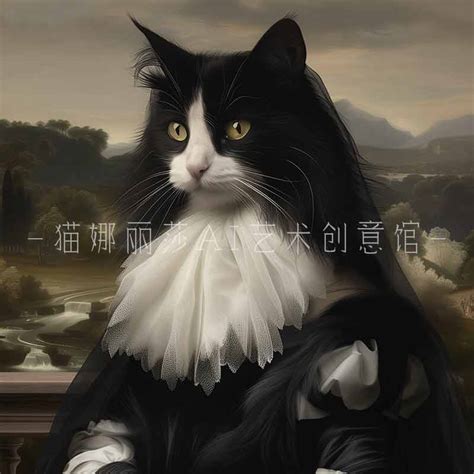 Ai绘画猫版蒙娜丽莎，定制专属宠物写真，文艺范儿满满！ 宠物摄影 淘宝好物网
