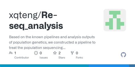 Github Xqtengre Seqanalysis Based On The Known Pipelines And Analysis Outputs Of Population