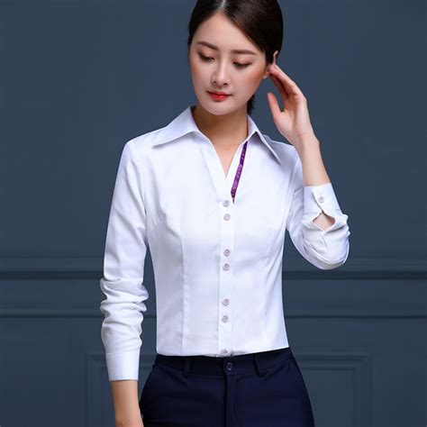 光大银行行服衬衫女长短袖修身显瘦职业工装大码秋季面试培训工作虎窝淘