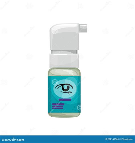 Medical Eye Drop Cartoon Vector Illustration Stock Illustration