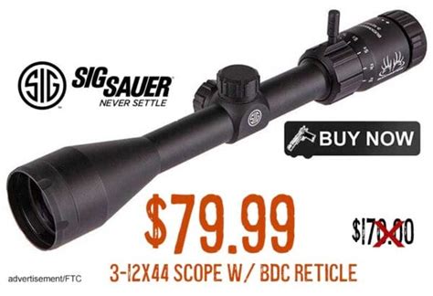 Sig Sauer Buckmaster 3 12x44 Scope W Bdc Reticle 79 99
