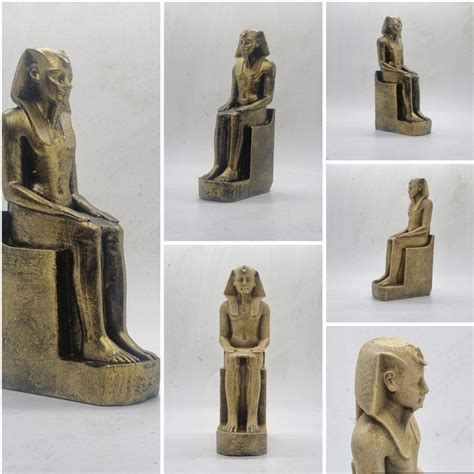 3d Printed Pharaoh Amenhotep Iii Enthroned African King Statue