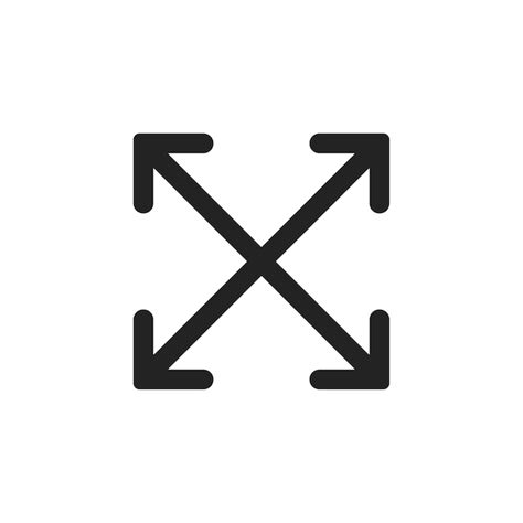 Premium Vector Expand Icon Extension Vector Symbol Simple Black Enlargement Icon