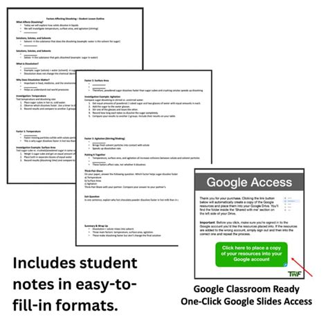 Factors Affecting Dissolving Lesson Temperature Surface Area Stirring