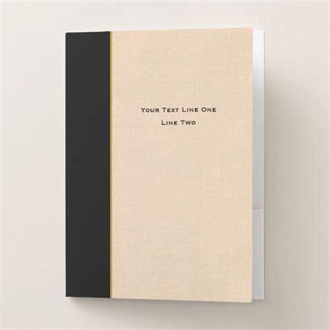 Elegant Professional Faux Tweed And Black Pocket Folder Zazzle