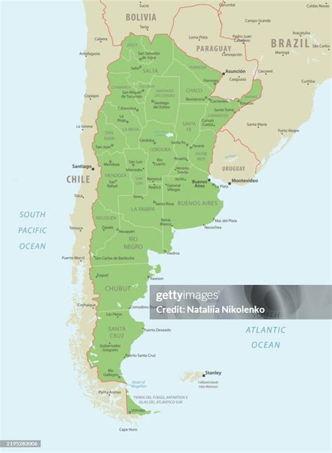 Argentina Detailed Map With Regions And Cities Of The Country High Res