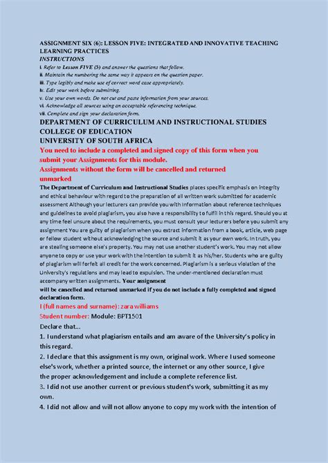 Bpt1501 Assignment Six Zaraw Assignment Six 6 Lesson Five