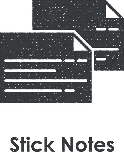 Notes Paper Vector Icon Illustration With Stamp Effect 38032436 Vector