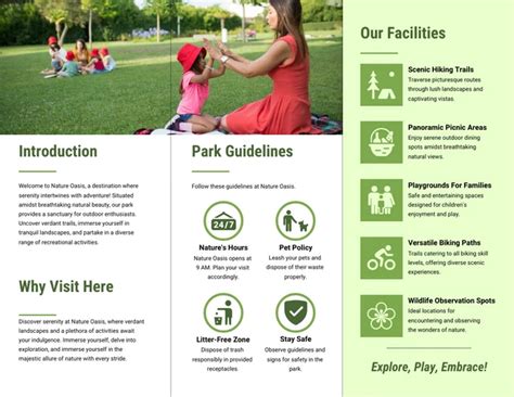 Parks And Recreation Facilities Brochure Template Venngage