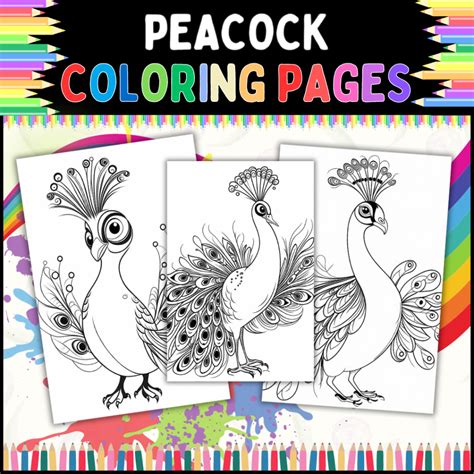 Peacock Coloring Page Print And Color Your Own Beautiful Peacock Made By Teachers