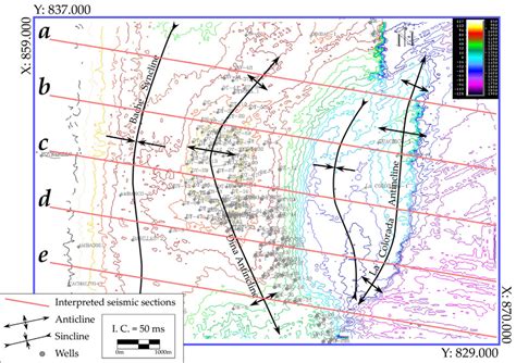 Structural Contour Map Of The Neogene Unconformity Showing The Three Download Scientific