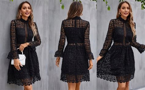 1e2a04 A02 Eilly Bazar Koronkowa Sukienka Czarna L 14005576964