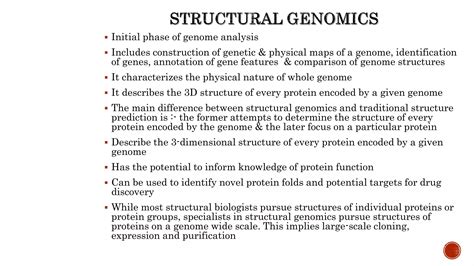 Structural Genomics Functional Genomics Comparative Genomics Pptx Biological Sciences