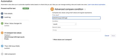 Automation For Jira How To Prevent User From Setting Null Value For A Custom Field By Setting