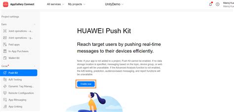 implementation of push kit in unity r huaweidevelopers
