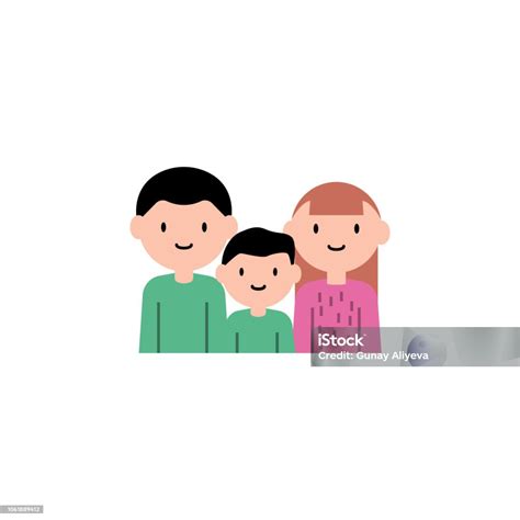 Ilustrații De Stoc Cu Mama Tata Fiul Icoane De Desene Animate Element