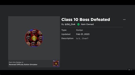 Beating Class 10 Boss In Reversed Difficulty Button Simulator Youtube