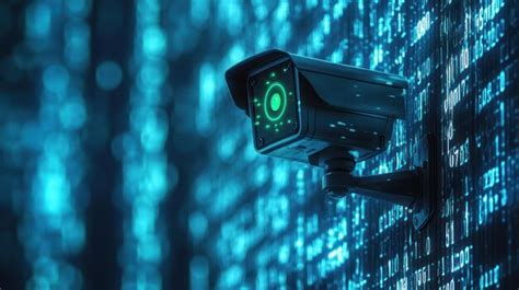 Security Camera And Digital Code Premium Ai Generated Image