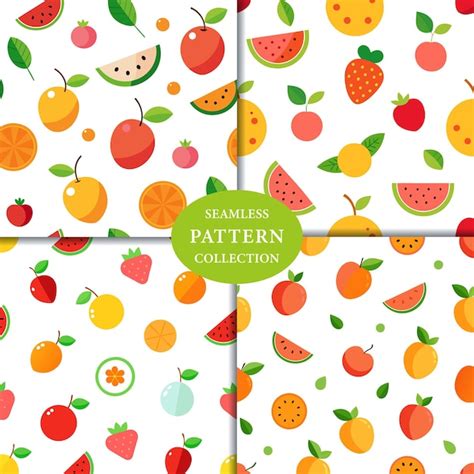 Premium Vector Summer Fruits Seamless Pattern Background Design