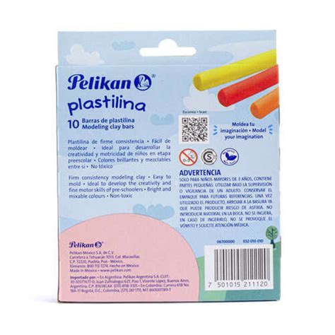 Plastilina Caja Con 10 Barras Colores Surtidos Pelikan México