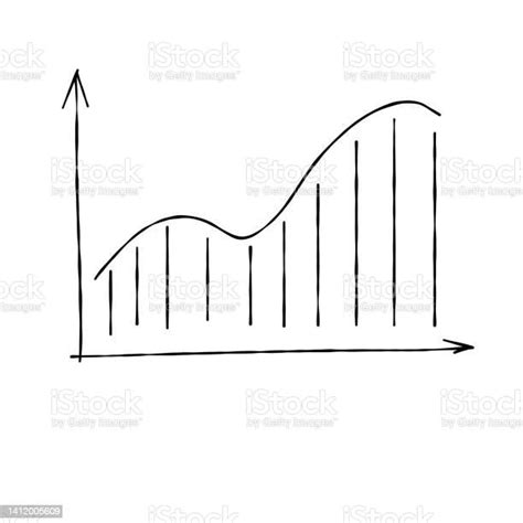 Business Growth Chart Analytics And Data Analysis Doodle Graph Stock